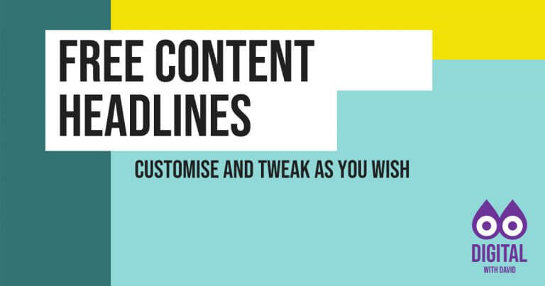 Free content headline templates - David Hodder